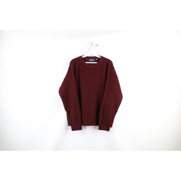 Vintage | Sweaters | Vintage 9s Streetwear Womens Large Blank Chunky ...